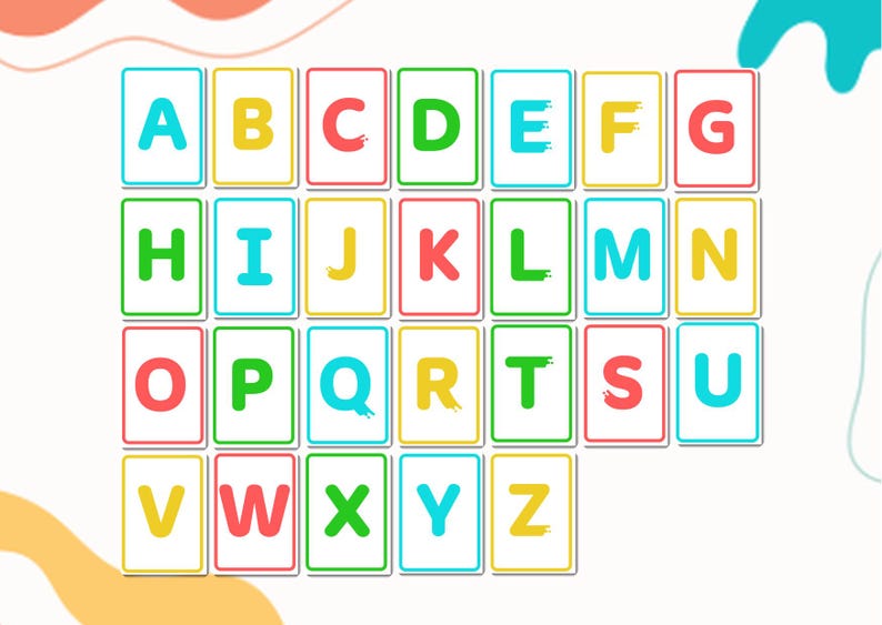 Printable Alphabet Flashcards | Uppercase & Lowercase Letters Separate ...