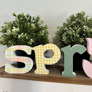 Spring Decor, Spring Decor, Spring Wood Blocks, Spring Letter Set ...