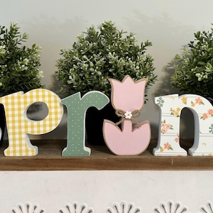 Spring Decor, Spring Decor, Spring Wood Blocks, Spring Letter Set ...