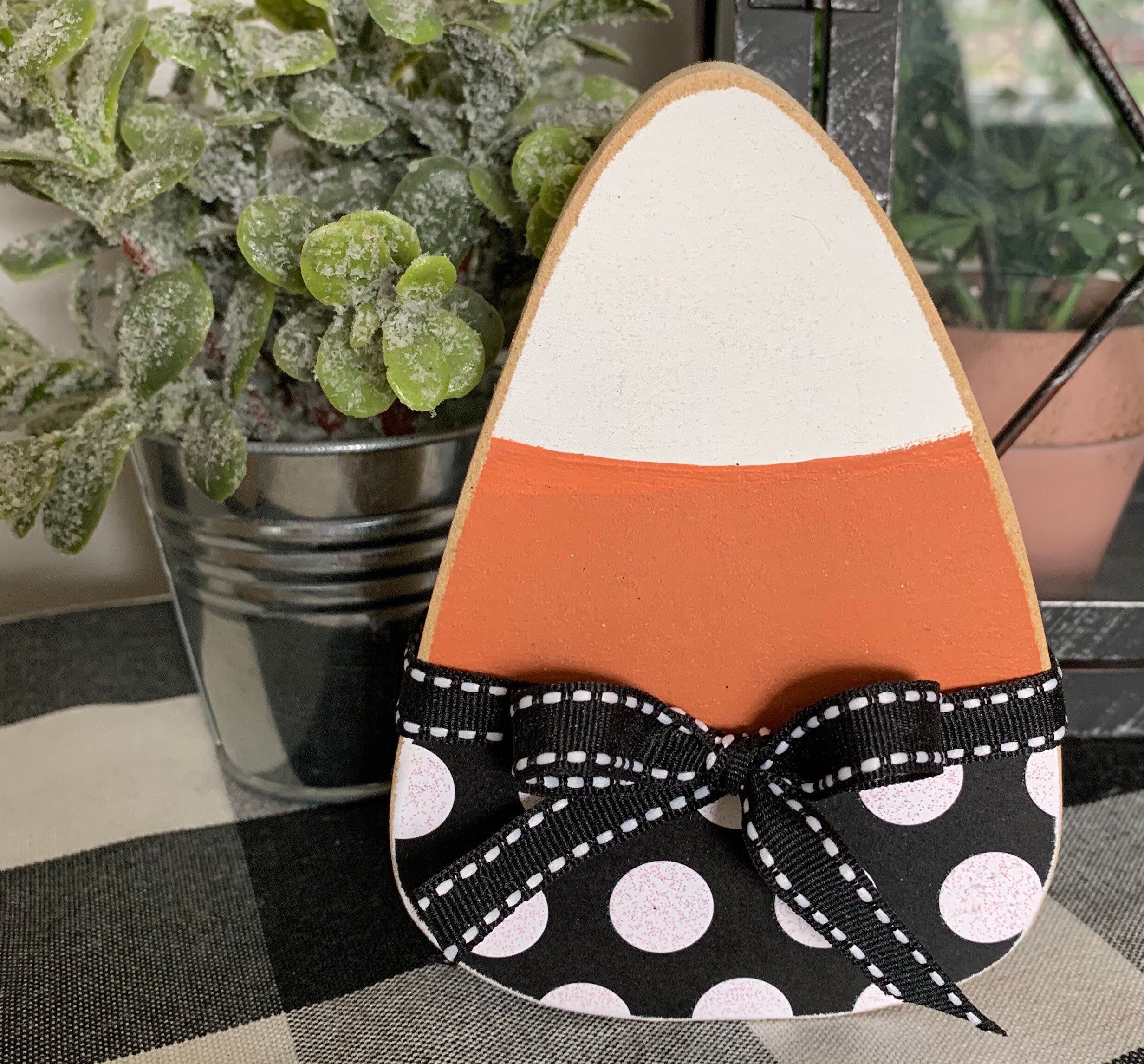 Halloween Decor Wood Candy Corn Halloween Tier Tray Decor | Etsy