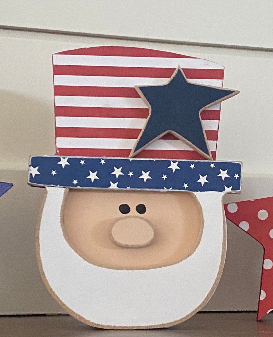 Uncle Sam Decor: Patriotic Americana Shelf Sitter, 4th of July - Etsy
