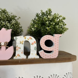 Spring Decor, Spring Decor, Spring Wood Blocks, Spring Letter Set ...