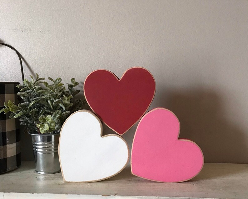 Set of 3 Hearts Valentine's decor Valentine's | Etsy