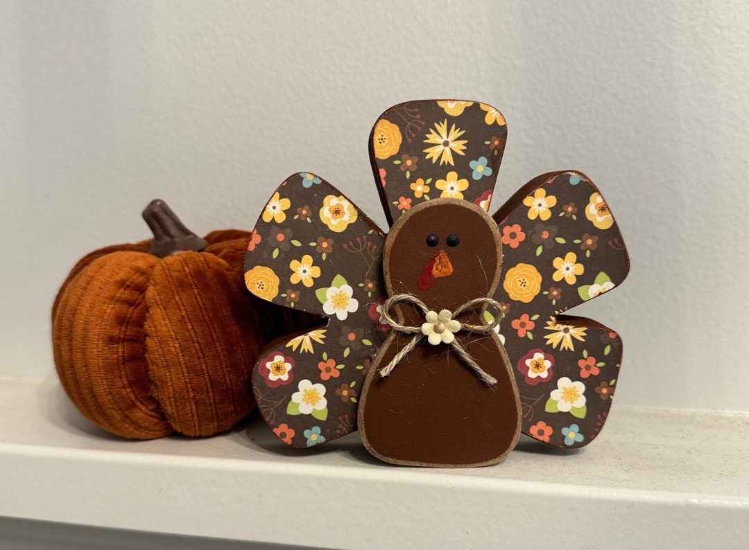 Thanksgiving Turkey, Fall Decor, Mantle Decor, Fall Primitive Decor - Etsy