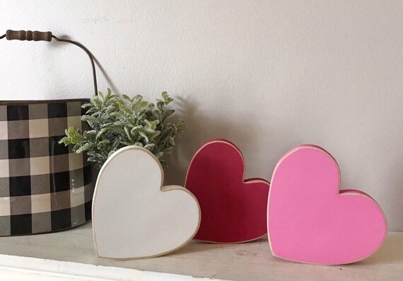 Set of 3 Hearts Valentine's decor Valentine's | Etsy