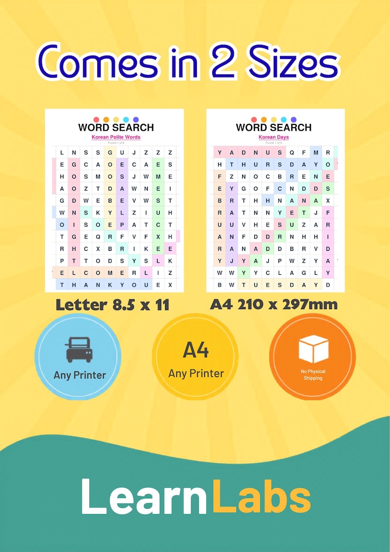 Spanish Food Word Search Printable – Vocabulary Puzzle, Language ...