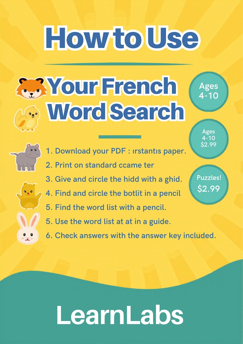 French Fruits Word Search Printable – Vocabulary Learning Activity (PDF ...