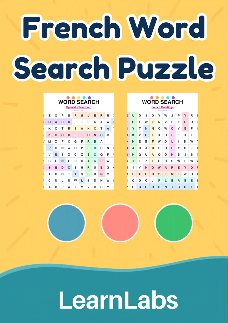 French Numbers Word Search Printable – Vocabulary Learning Activity ...