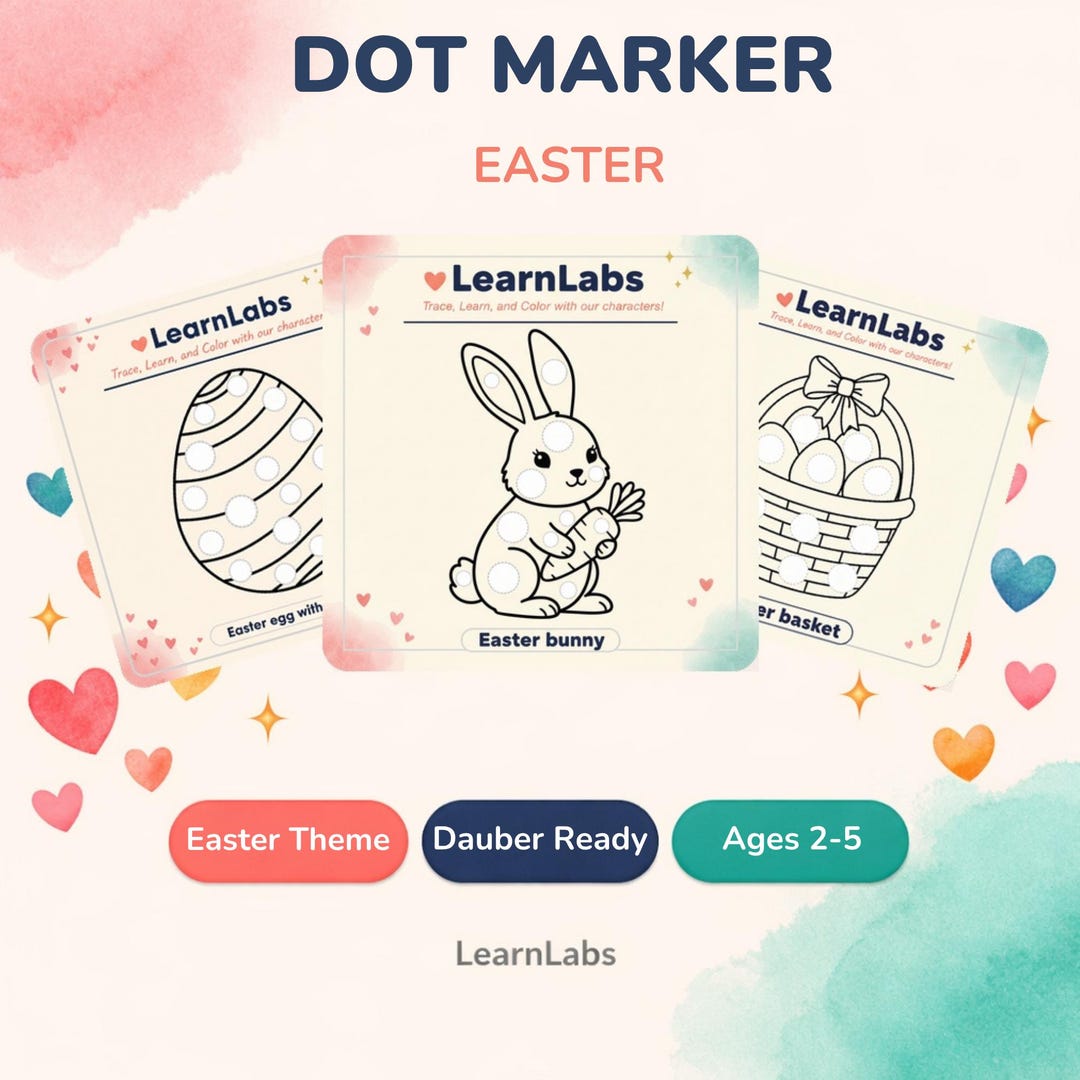 Easter Dot Marker Activity Pages for Toddlers & Preschool (digital ...