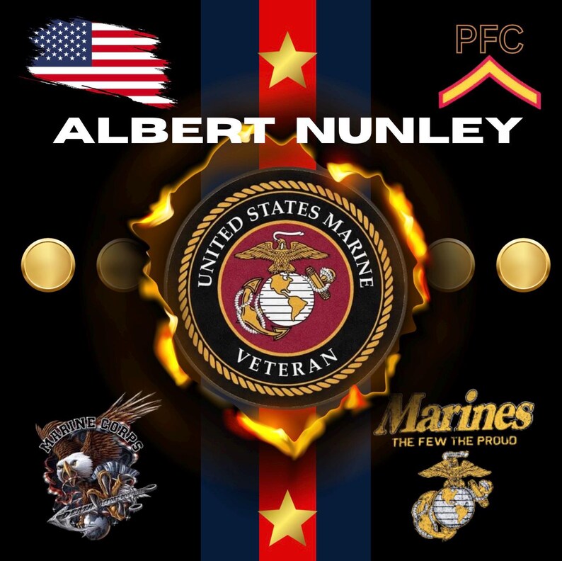 Personalized Marine Corps Veteran Tumbler Design - PFC Rank - Editable ...