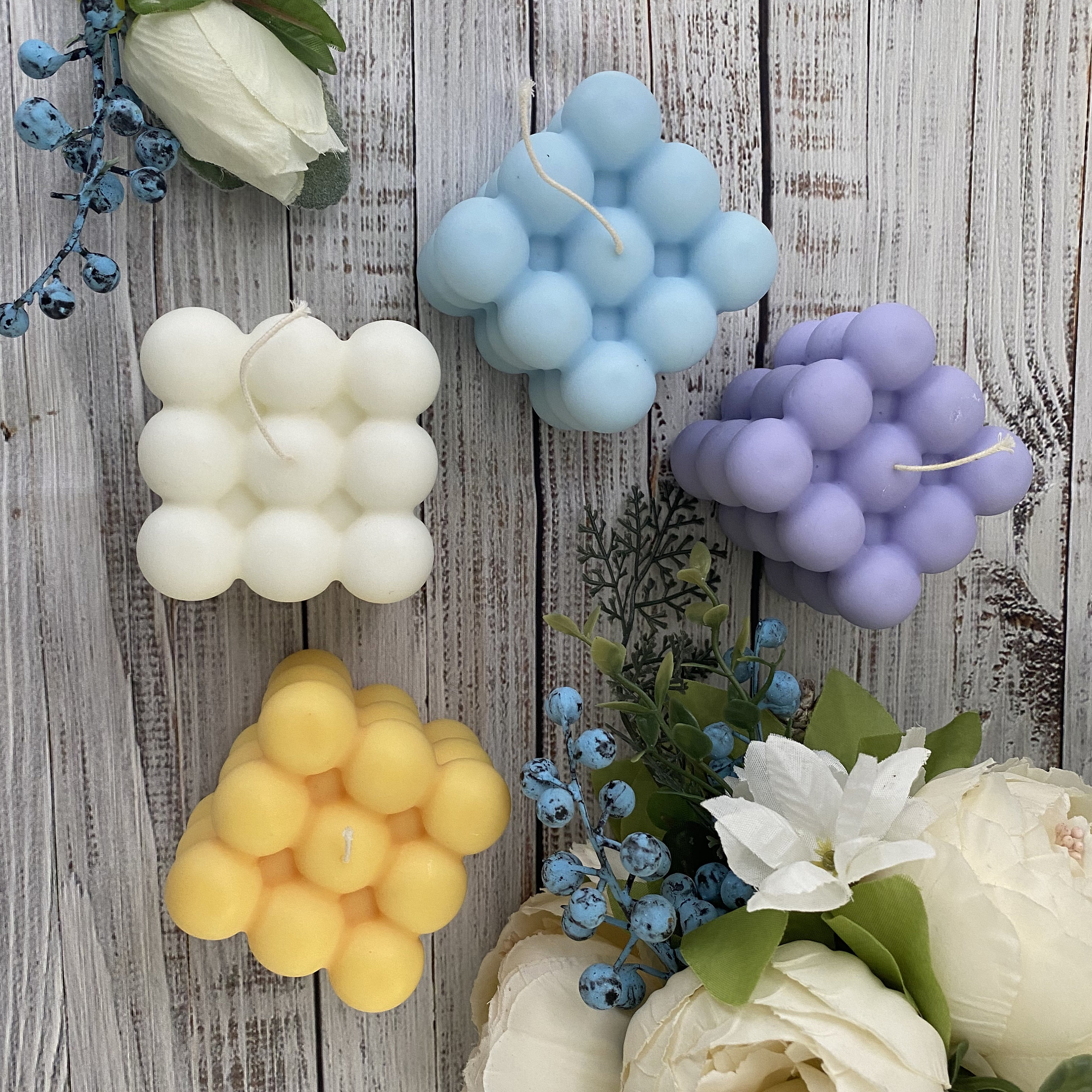 Bubble Cube Kerzen Wähle deine Farbe und deinen Duft - Etsy.de