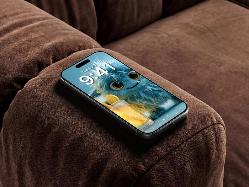 Furry Monster Phone Wallpaper – Cocktail Party Ios Lockscreen 4K ...