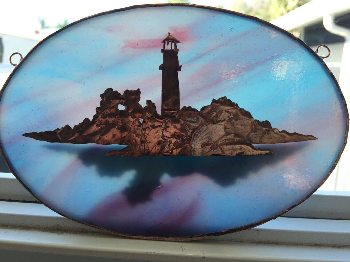 Light House - Copper and Glass - Copper Lighthouse - Etsy