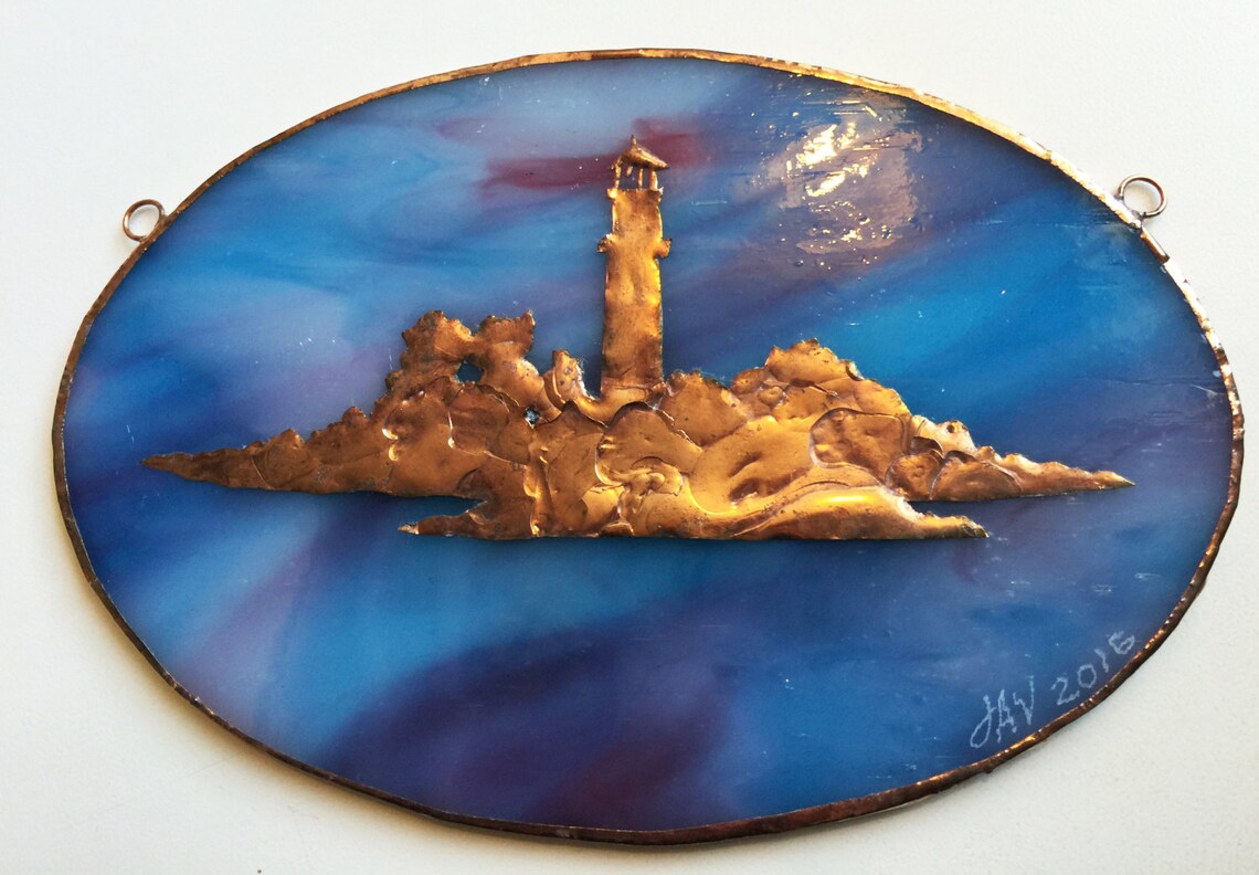 Light House - Copper and Glass - Copper Lighthouse - Etsy