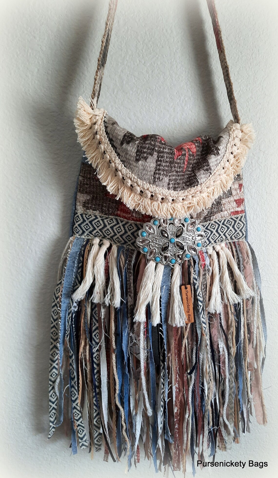 Fringe Purse Fringe Handbag Gypsy Shabby Chic Vintage - Etsy