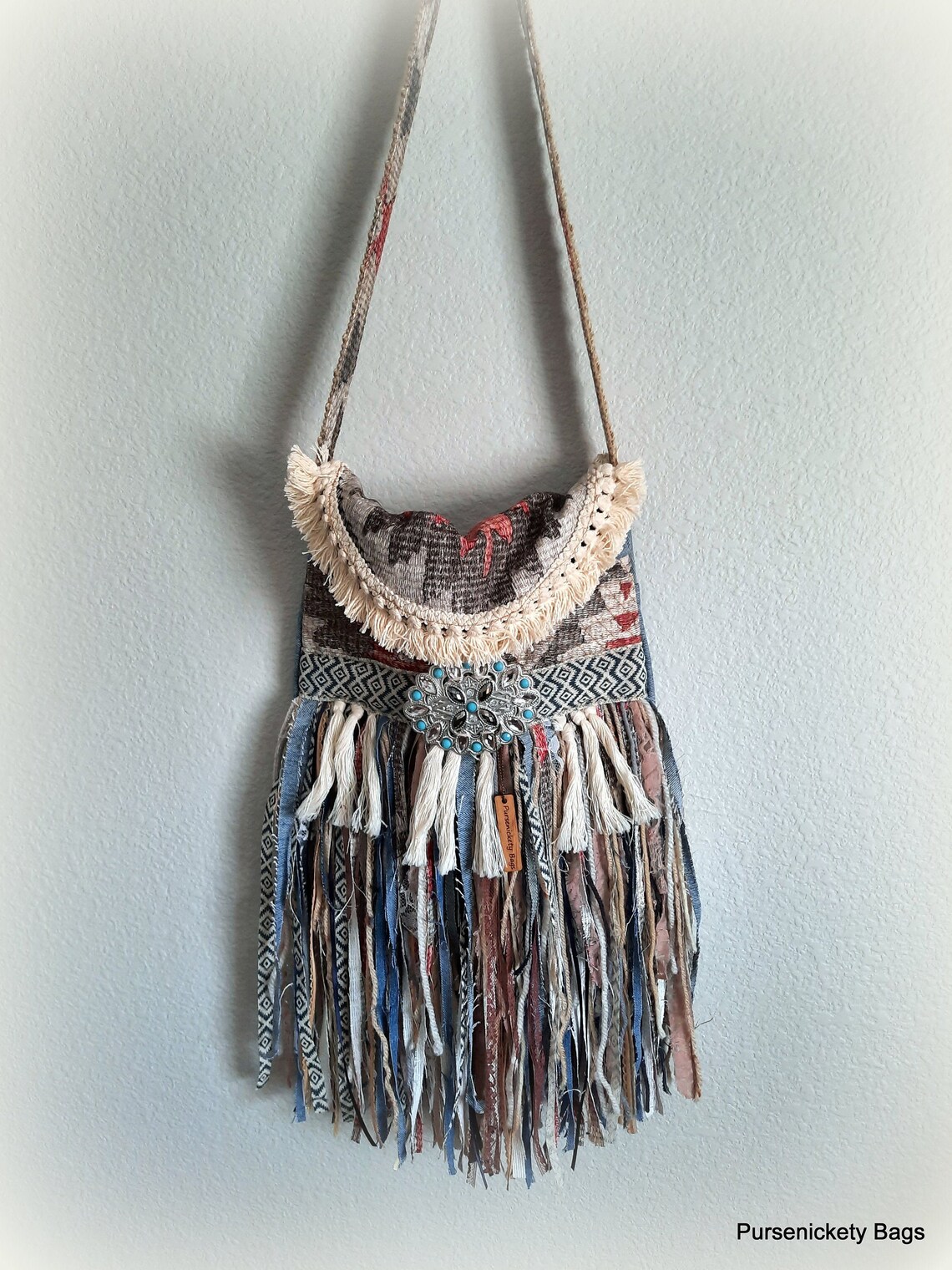 Fringe Purse Fringe Handbag Gypsy Shabby Chic Vintage - Etsy
