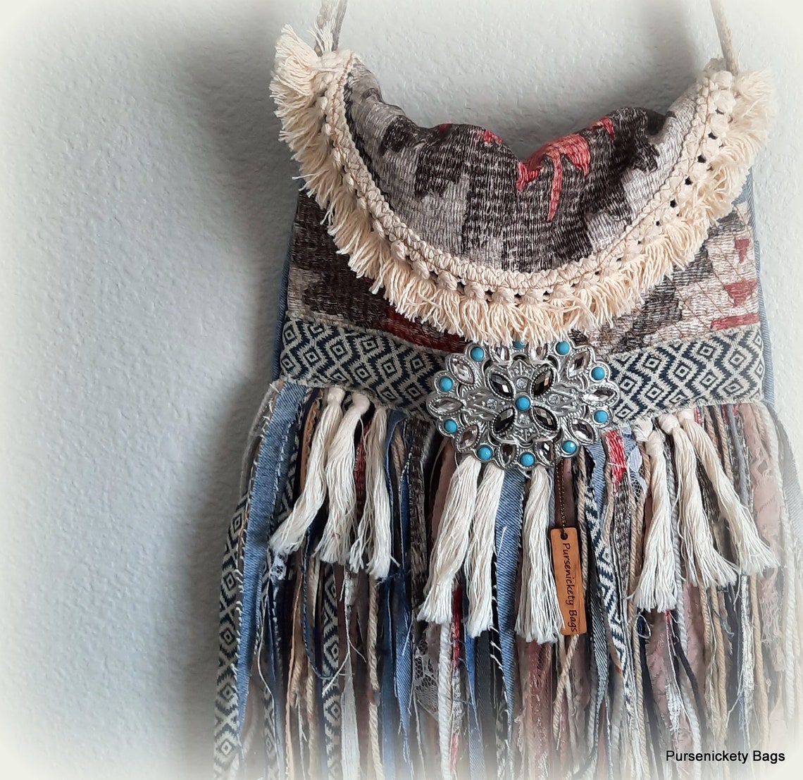 Fringe Purse Fringe Handbag Gypsy Shabby Chic Vintage - Etsy