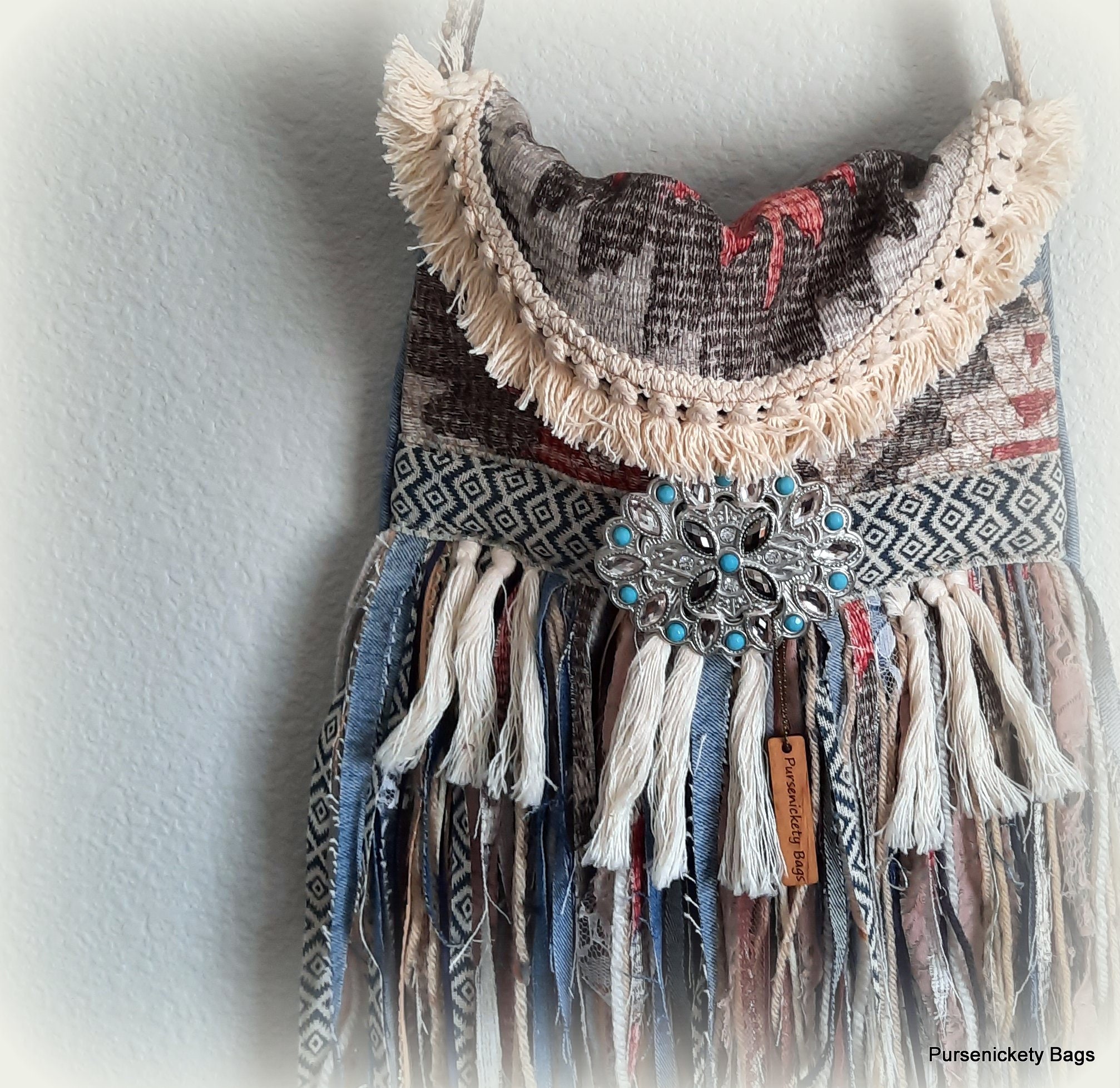 Fringe Purse Fringe Handbag Gypsy Shabby Chic Vintage - Etsy