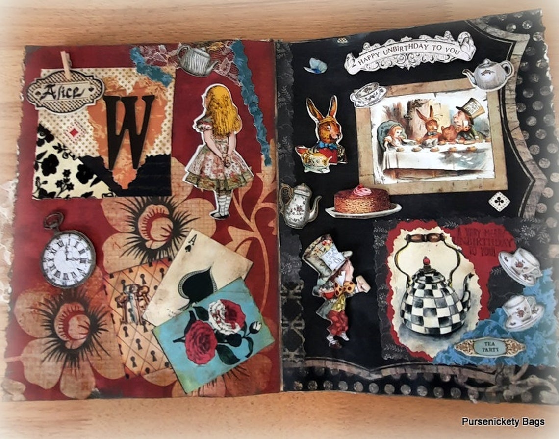 Junk Journal Alice in Wonderland - Etsy