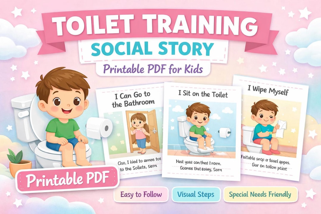 Potty Training Social Story for Toddlers – Printable PDF With Visual ...