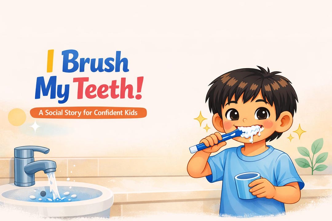 Social Story: Brushing Teeth | Daily Routine for Kids | Autism Visual ...