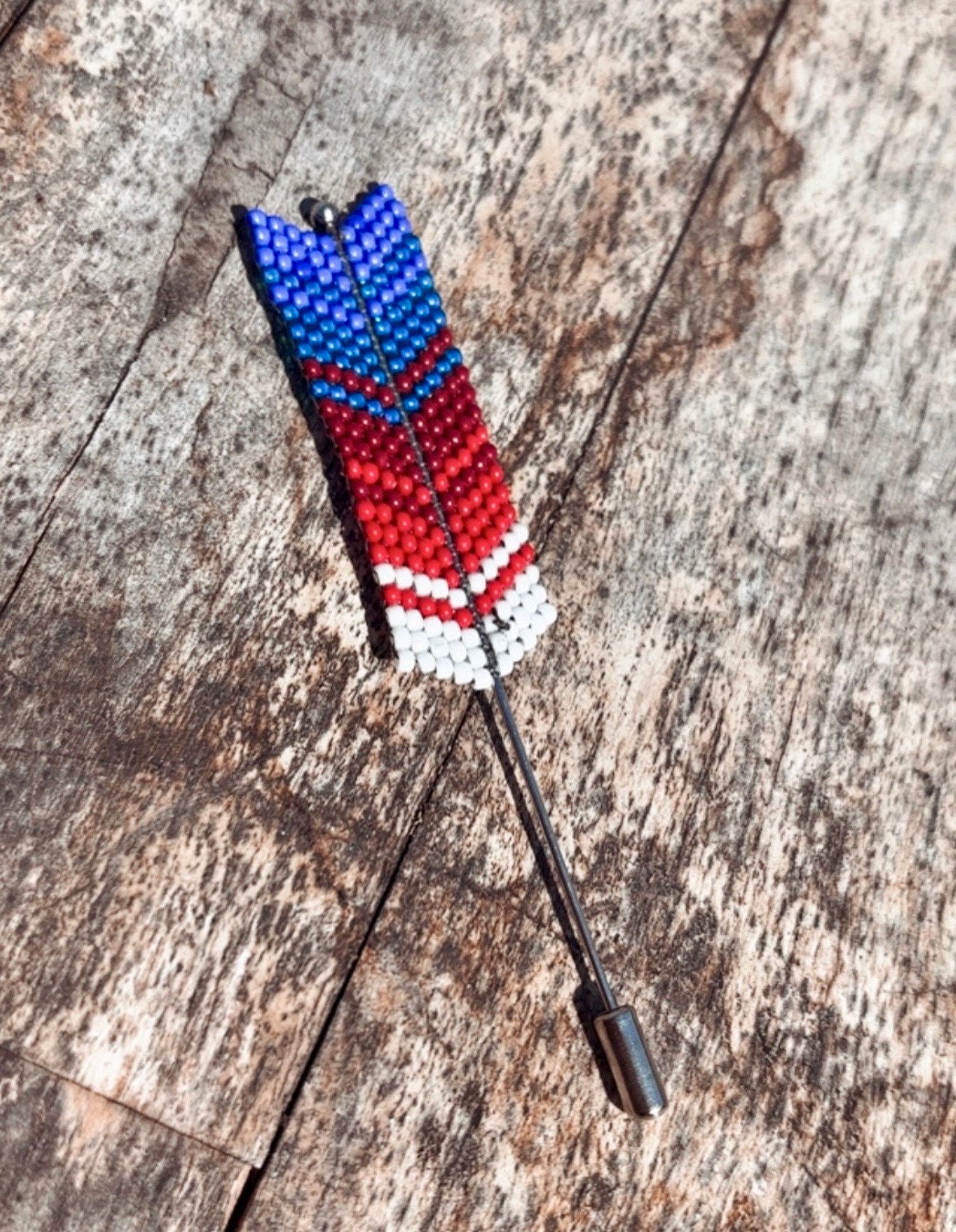 Beaded Feather Hat Pin - Etsy