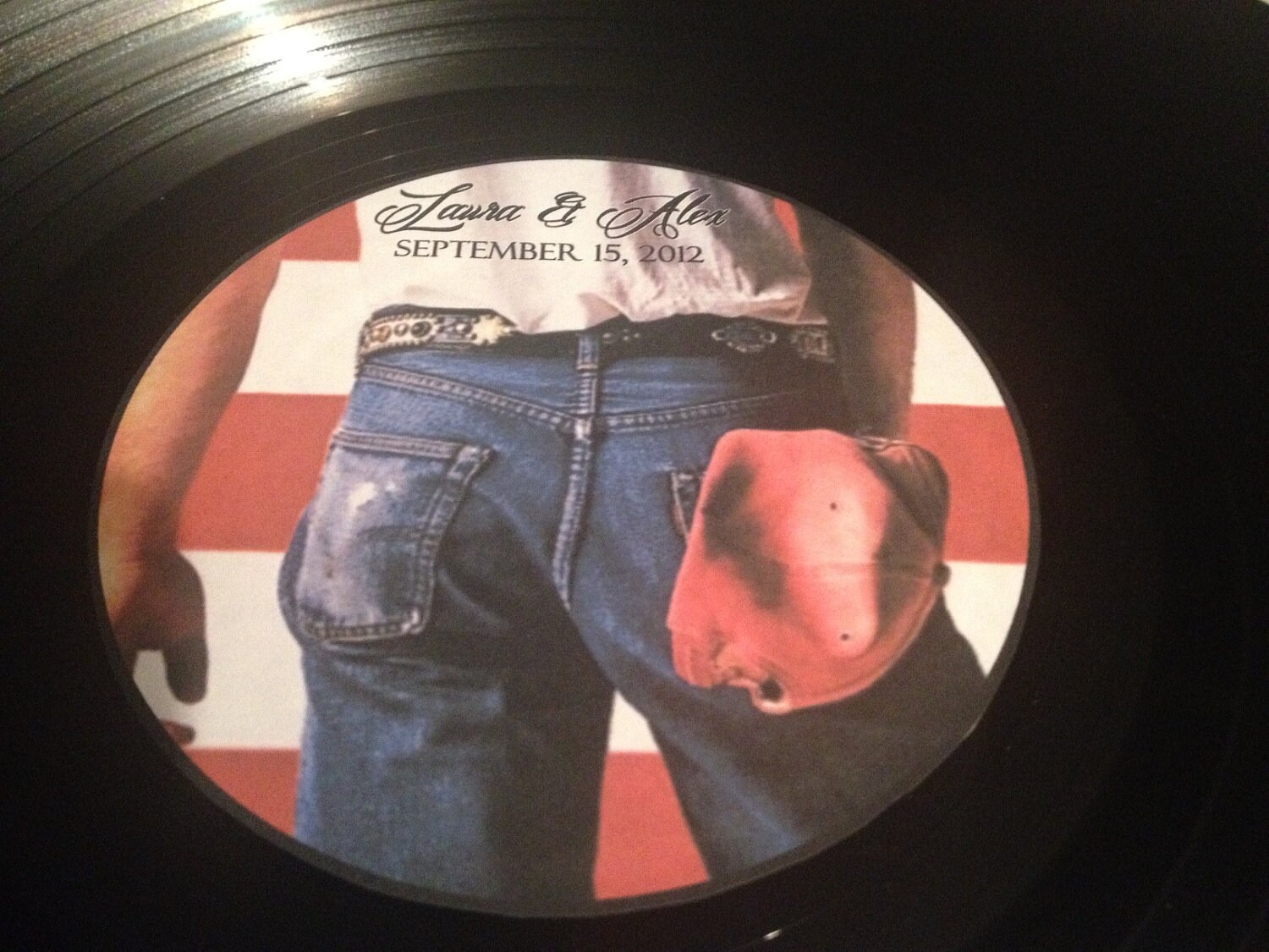 3 LP Vinyl Record Personalized Center Labels 3 Wedding | Etsy