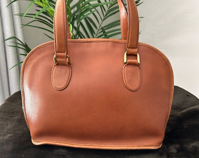 Brown Leather Clamshell Bag - Etsy