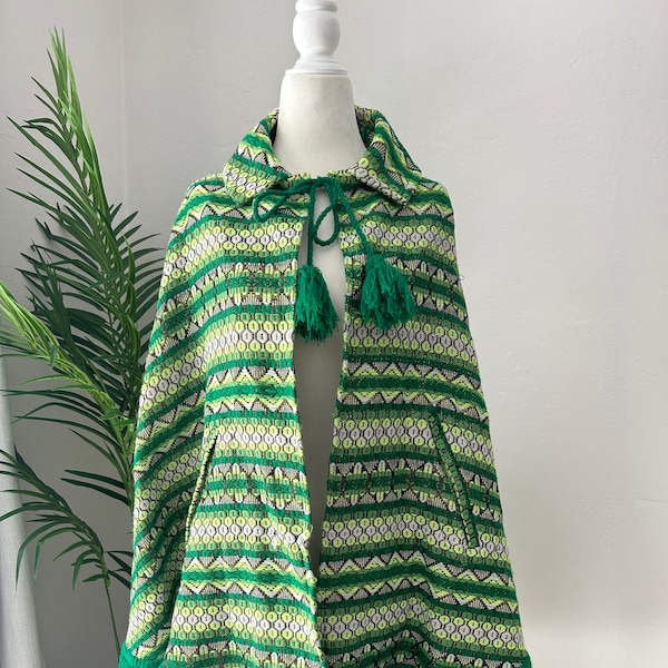Green Poncho - Etsy