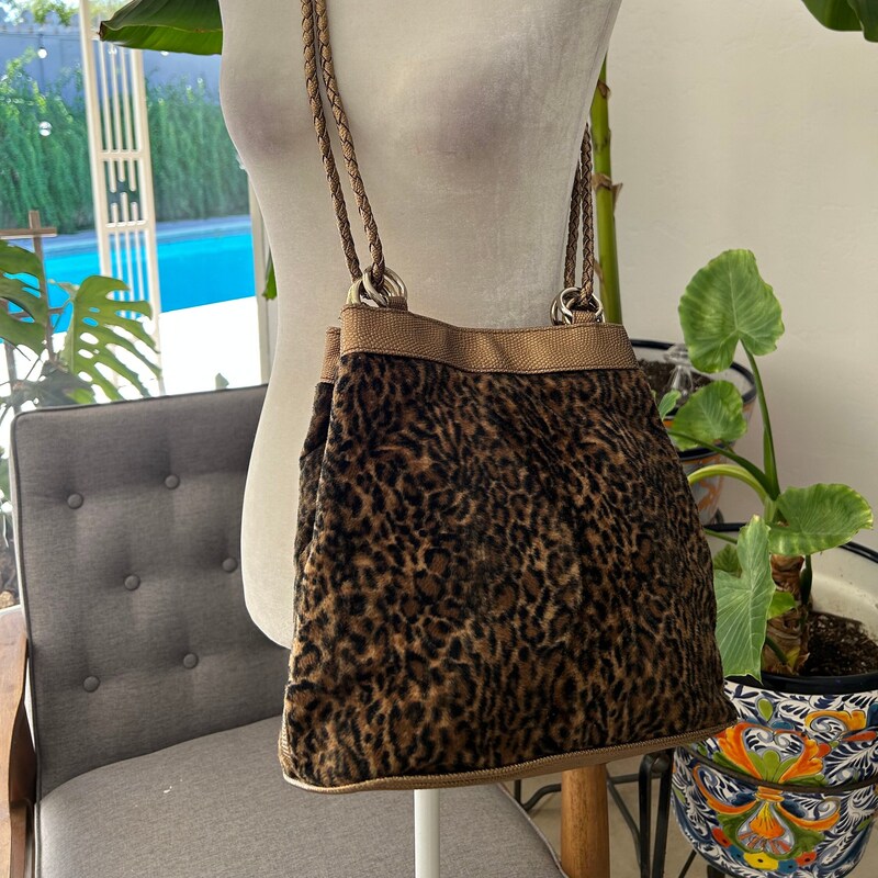 Fur Leopard Print Handbags - Etsy