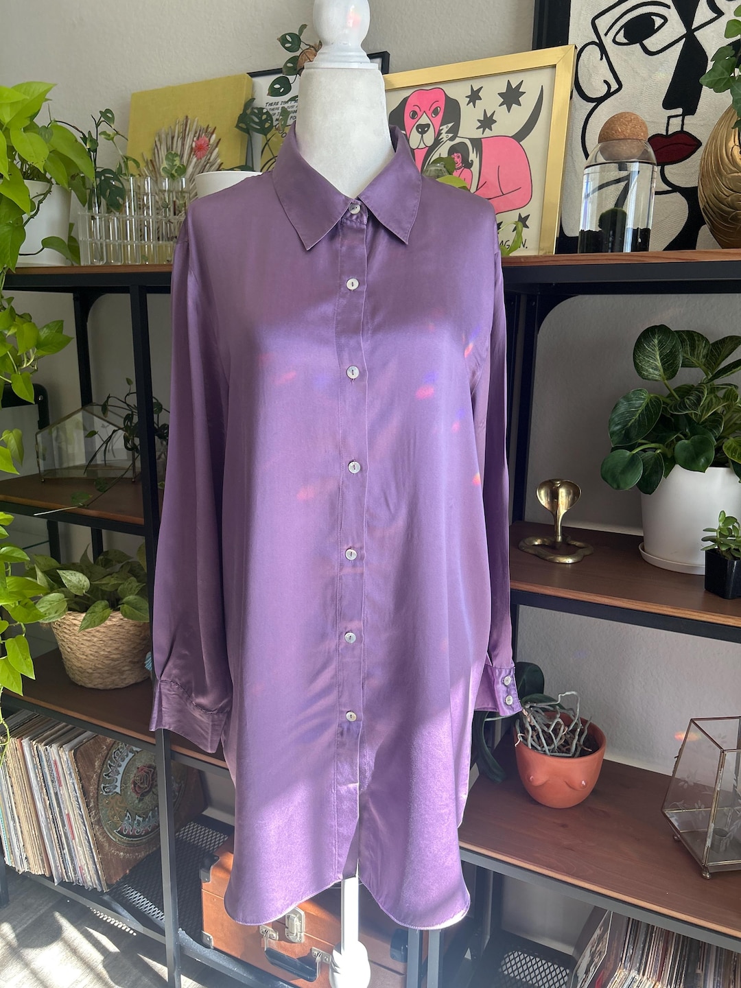 Y2K SILK Victorias Secret Lavender Nightshirt - Etsy