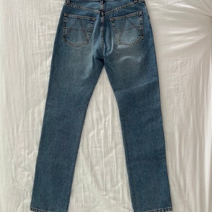 Vintage Cache Rose Embroidered High Waisted Denim Jeans - Etsy