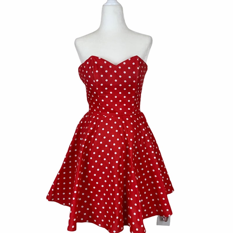 Red Polka Dot Dress - Etsy