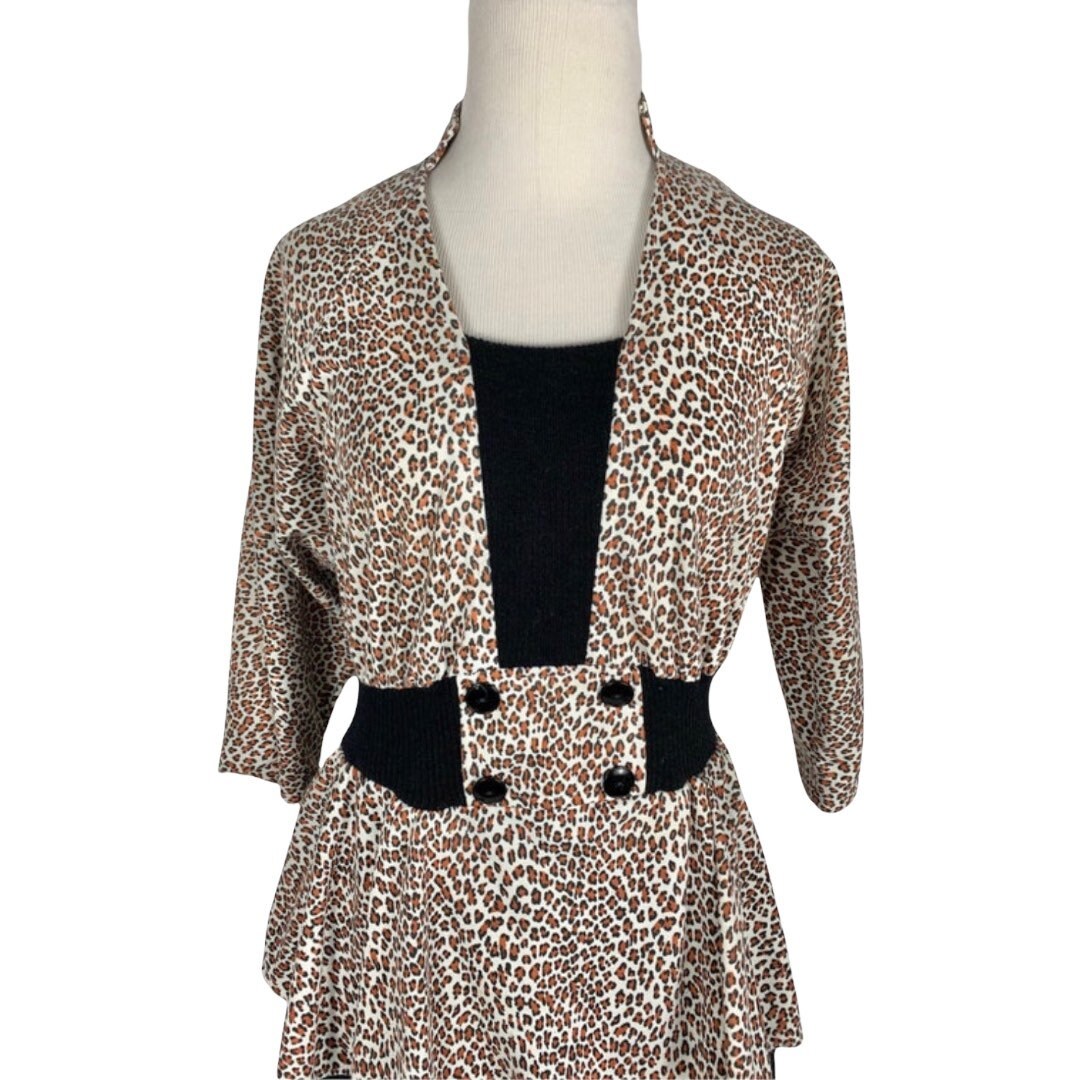 Peg Bundy Style Leopard Print Peplum Dress - Etsy
