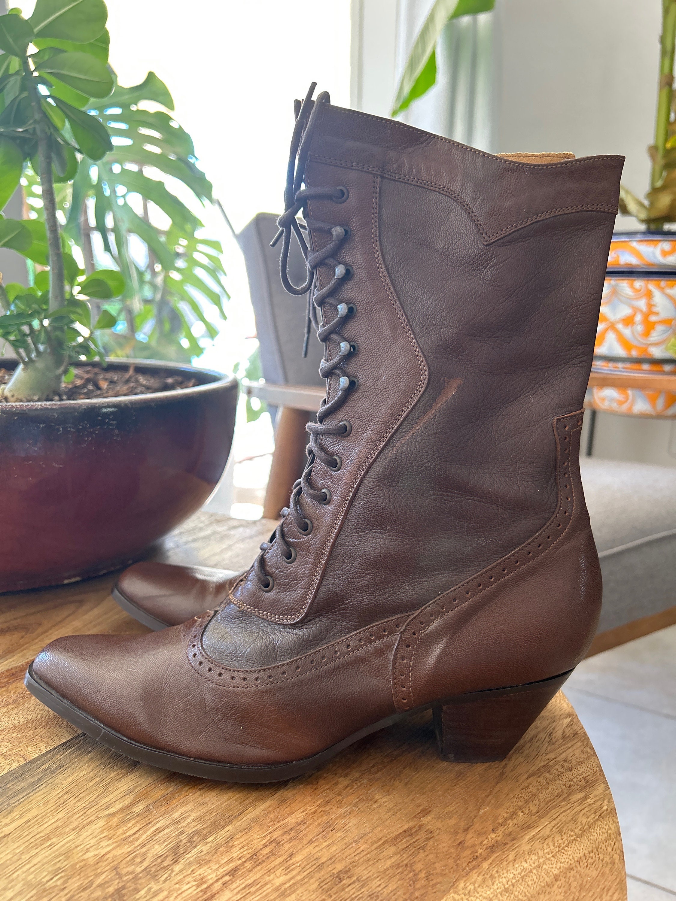 Oak Tree Farms Victorian Lace up Boot - Etsy