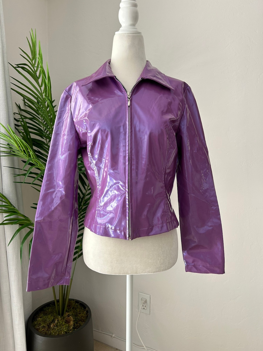 Y2K Purple Pearlescent Jacket - Etsy