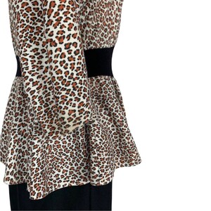 Peg Bundy Style Leopard Print Peplum Dress - Etsy
