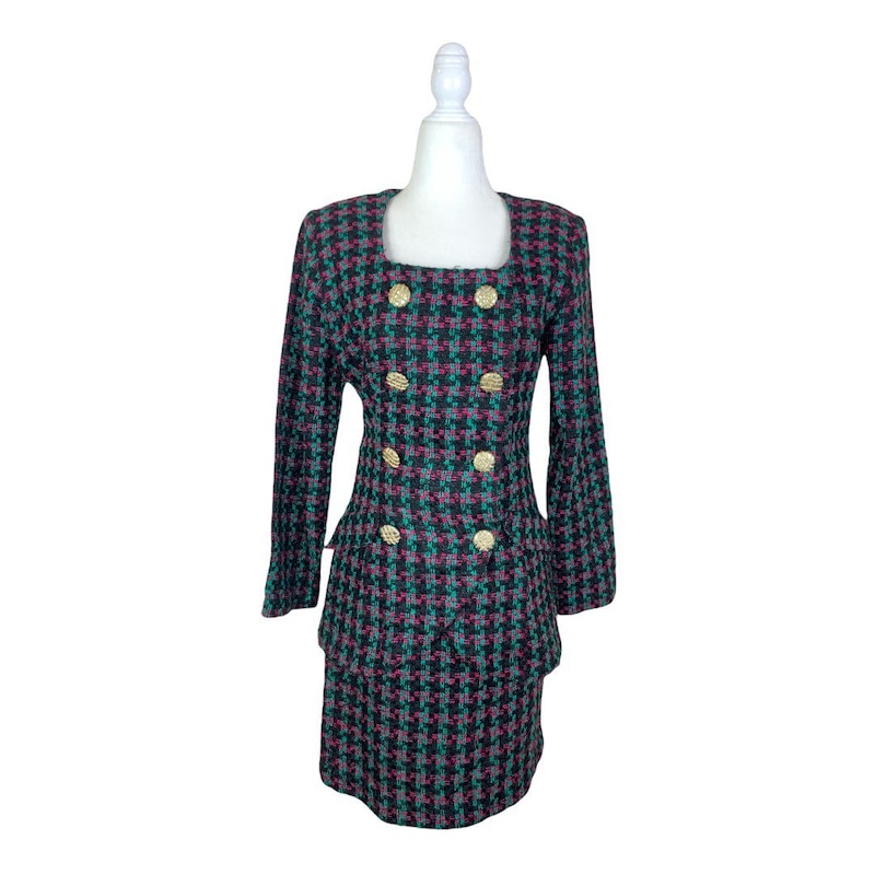 Two Piece Tweed Set Women - Etsy