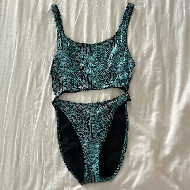 Metallic Blue Swimsuit - Etsy