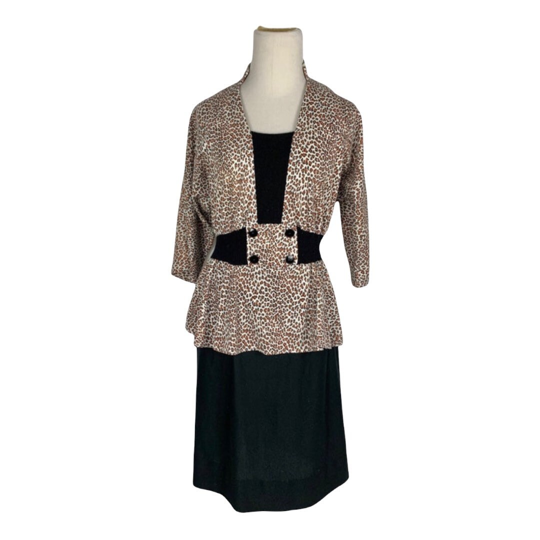 Peg Bundy Style Leopard Print Peplum Dress - Etsy