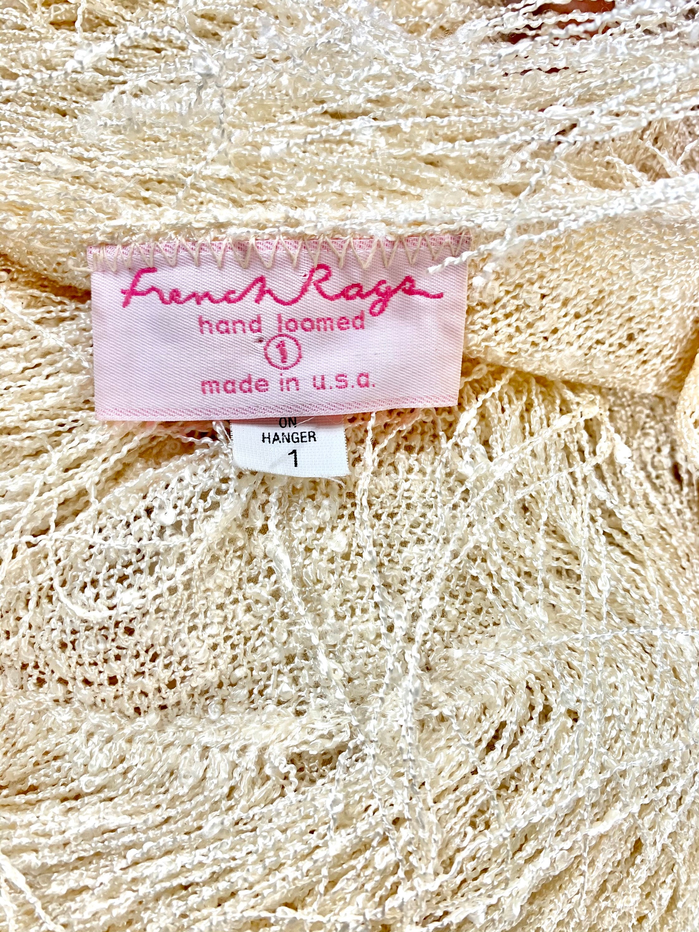 Vintage Cream Fringe French Rags Dress - Etsy