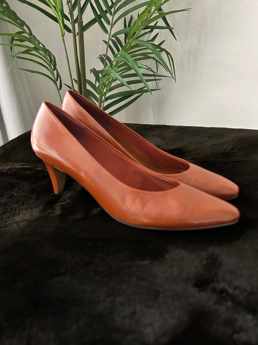 Brown Leather Pump High Heels - Etsy