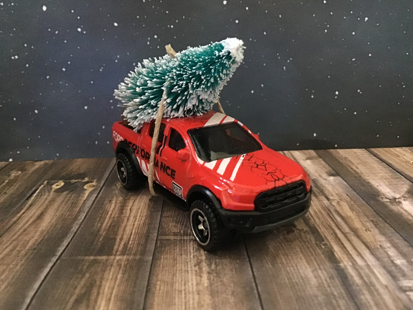 Ford Ranger Raptor Truck Carrying Christmas Tree2019 Red Ford - Etsy