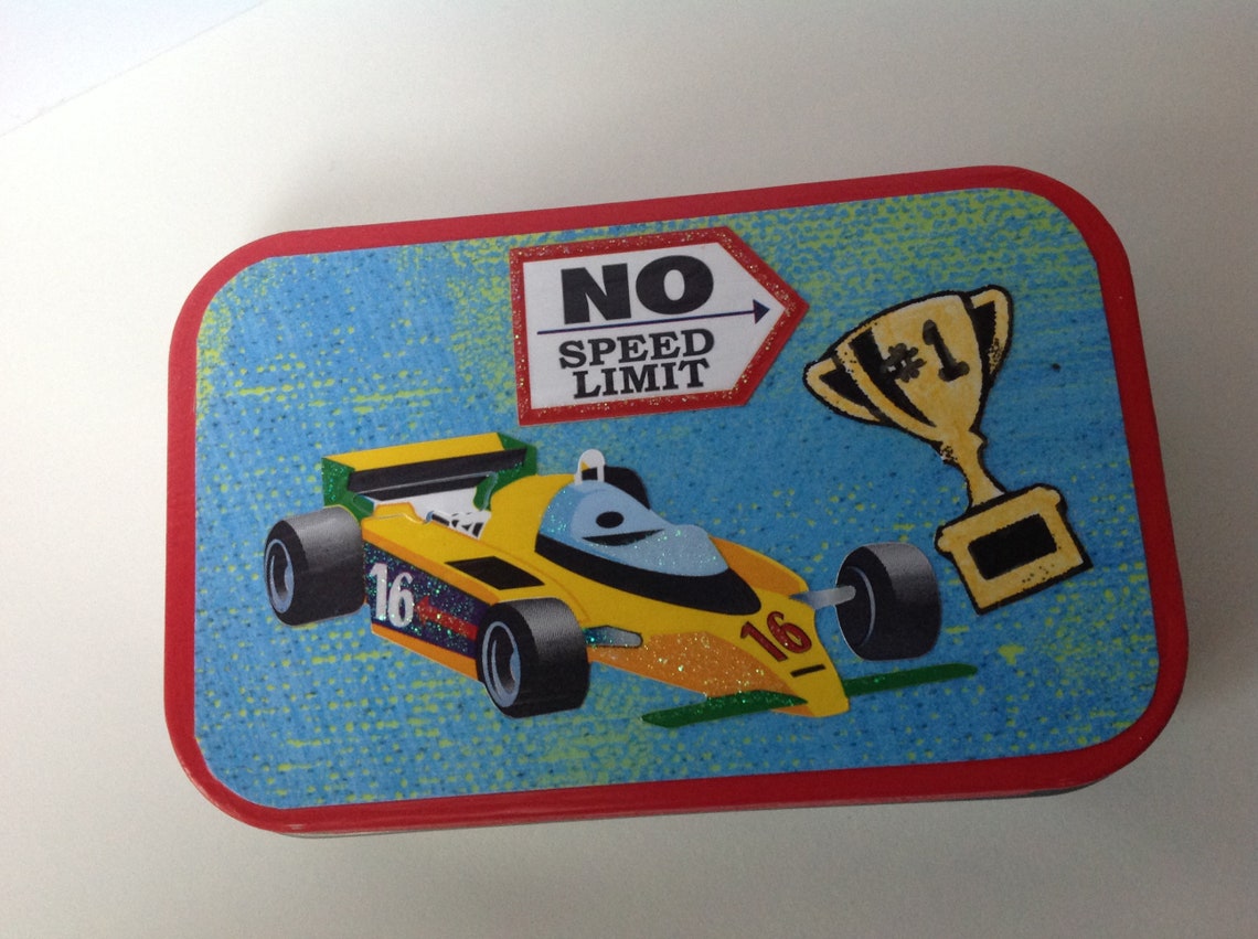Race Car Altoids Toy Champion Racer Tin/quiet Time Tin - Etsy
