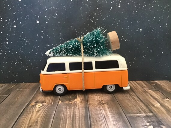 VW Bus Carrying Christmas Tree VW Bus Christmas Tree Ornament - Etsy