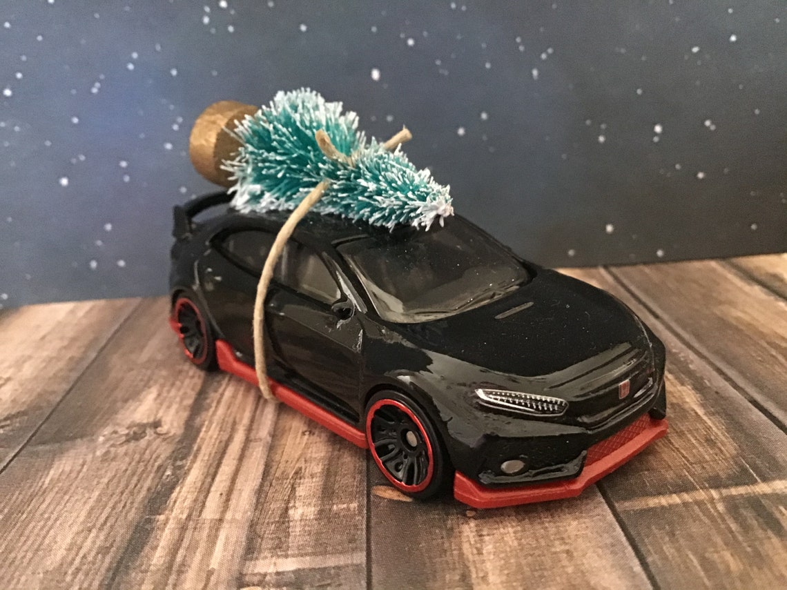 Honda Civic Carrying Christmas Tree Black Honda Civic Type R | Etsy