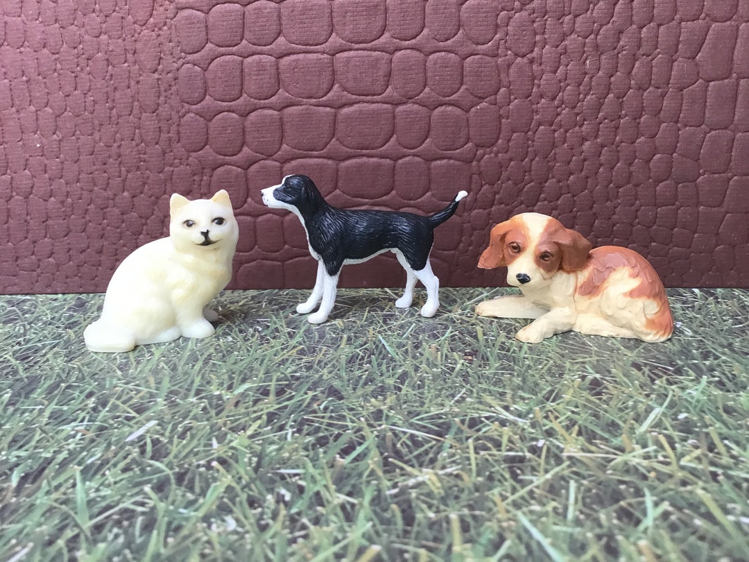Dog,cat Figures, Miniature Dogs, Miniature Cat, Resin Animals, Pet ...
