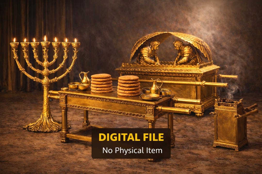 Tabernacle Holy Place Furniture STL BUNDLE – Ark, Lampstand, Table of ...