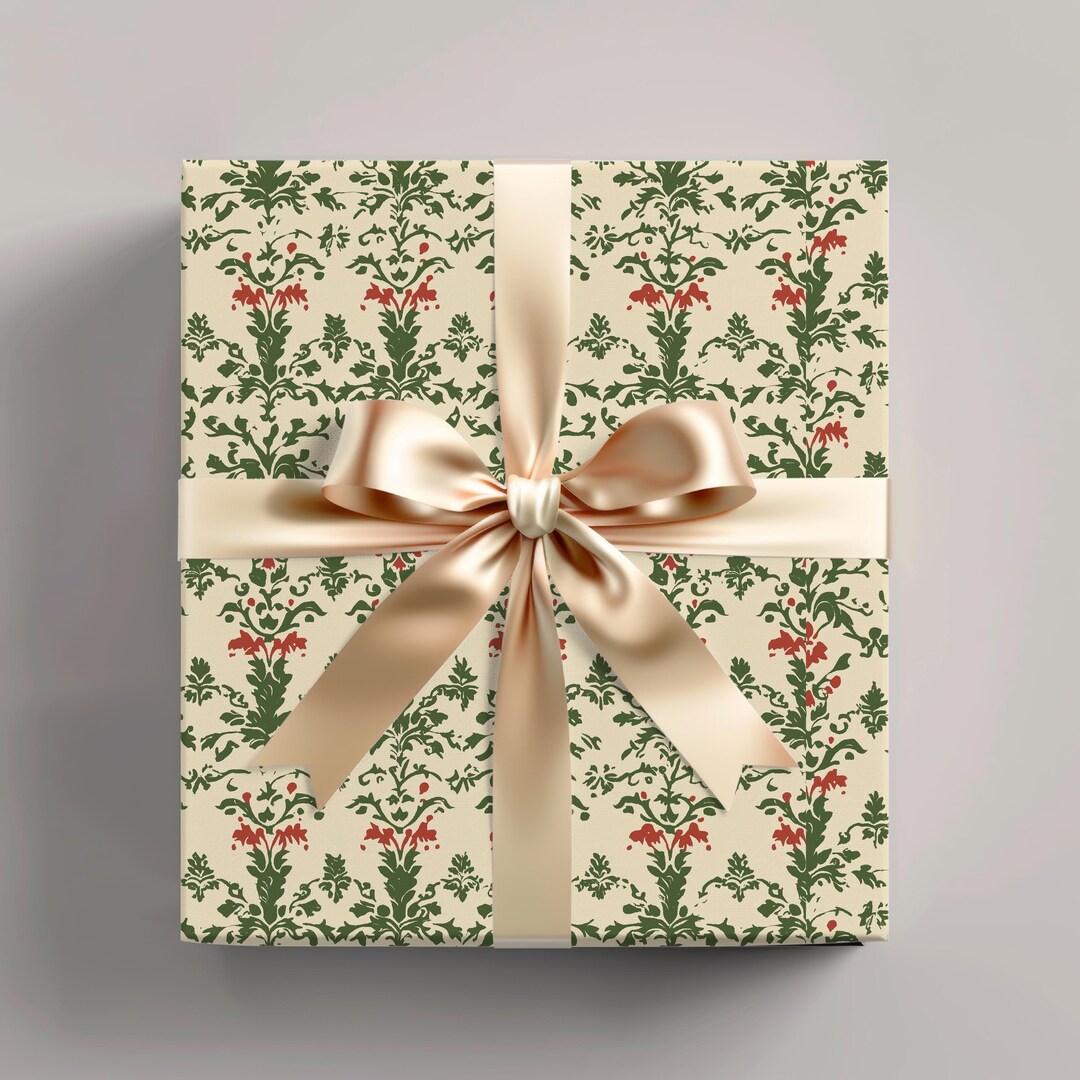 Gift Wrap Papers - Vintage Victorian Christmas Wallpaper, Holiday Gift ...