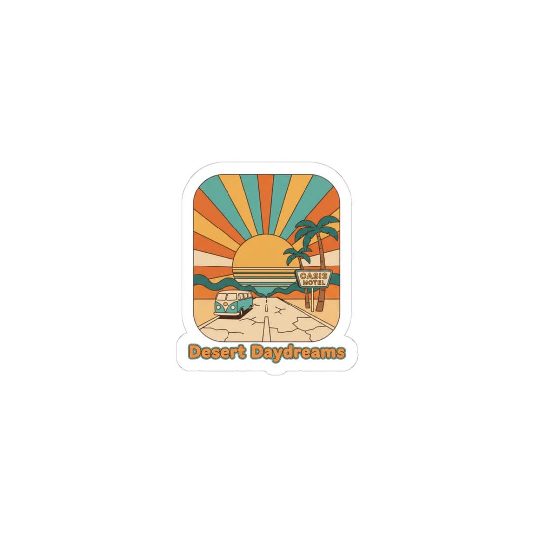 Desert Daydreams Sunset Sticker | 70s Sunset, Retro Palm Postcard - Etsy